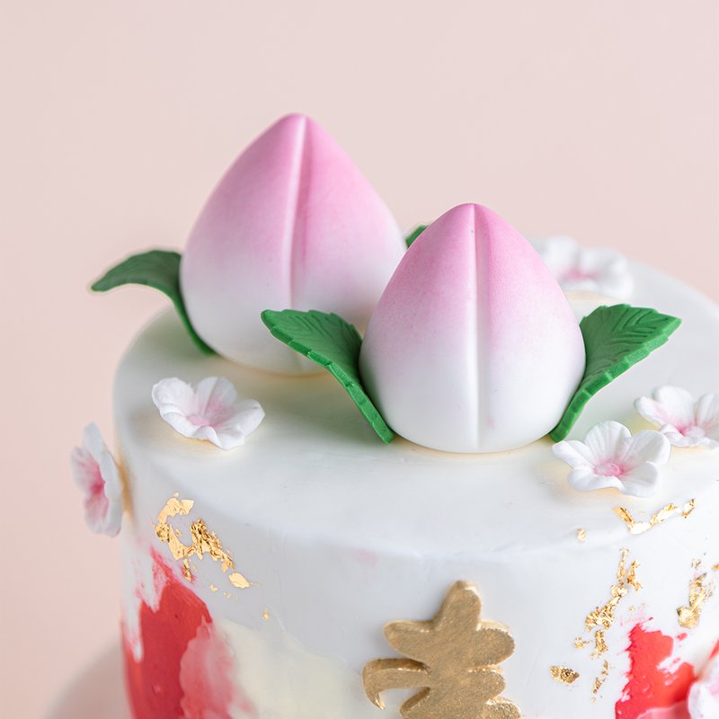 Peaches of Longevity Cake