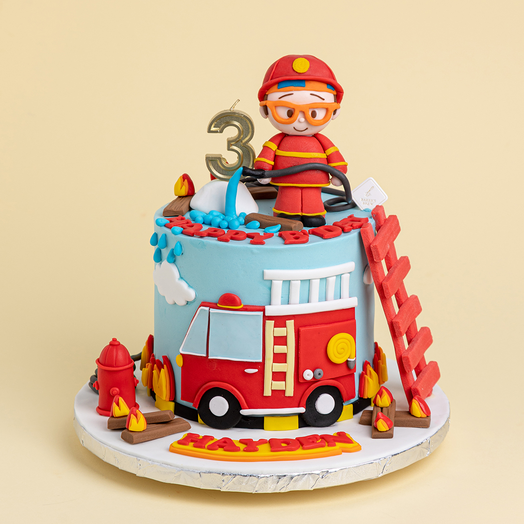 Blippi The Fireman Cake