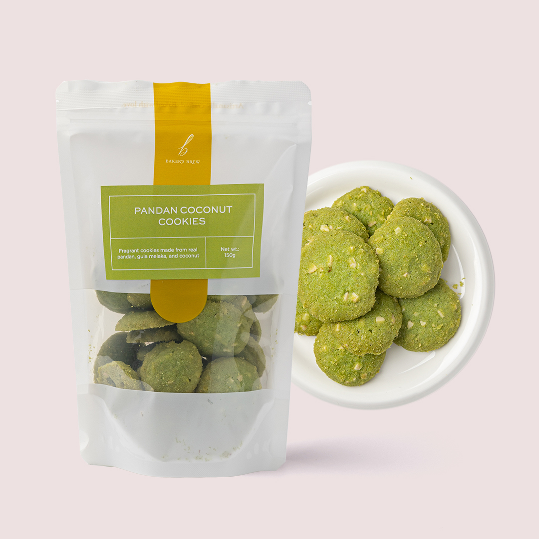 Pandan Coconut Cookies Packet | Baker's Brew Studio Pte. Ltd.
