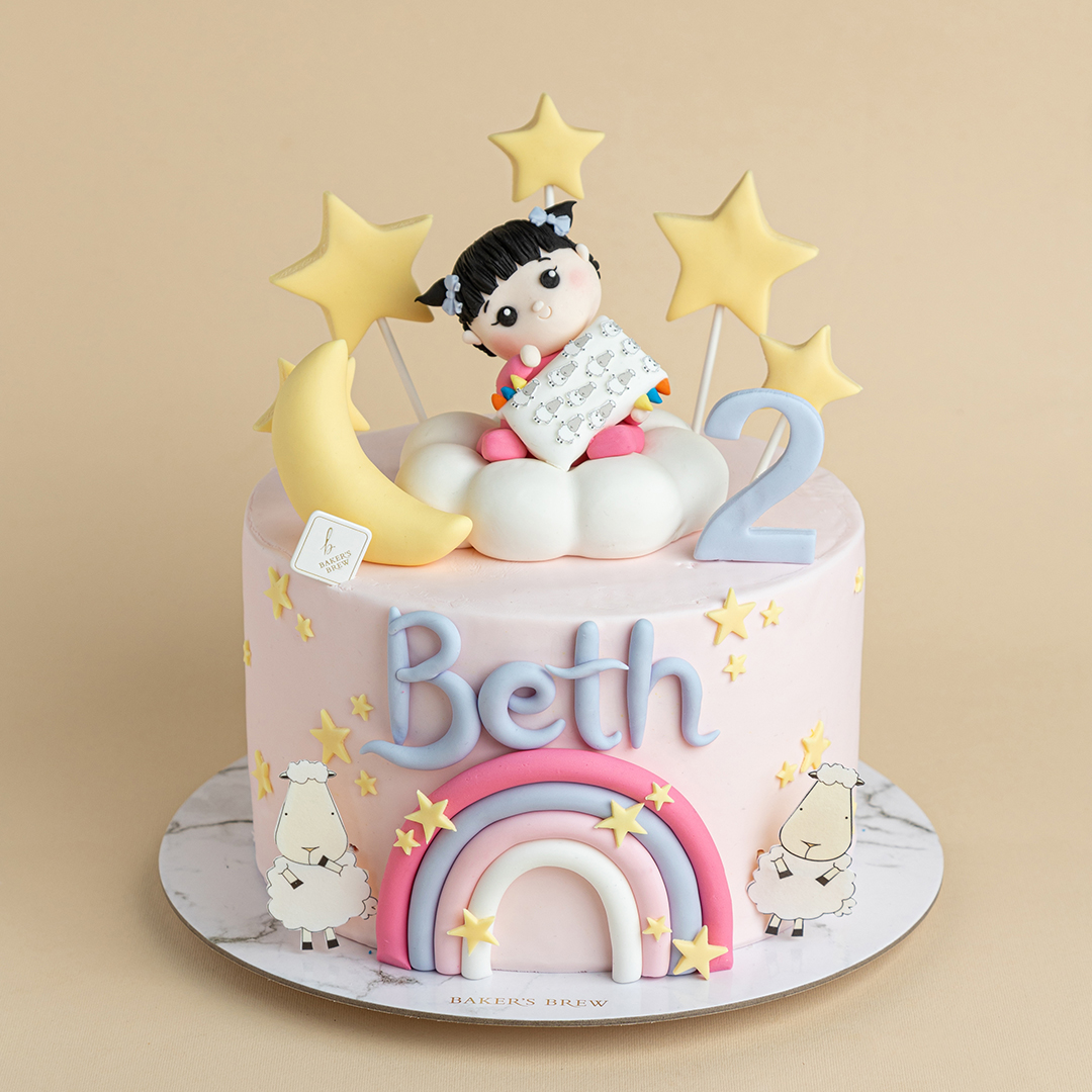Baa Baa Sheepz® Dreamy Pink Bedtime Cake