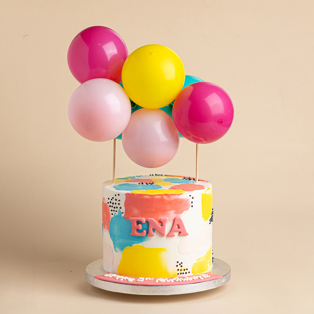 Balloon Themed Birthday Cake