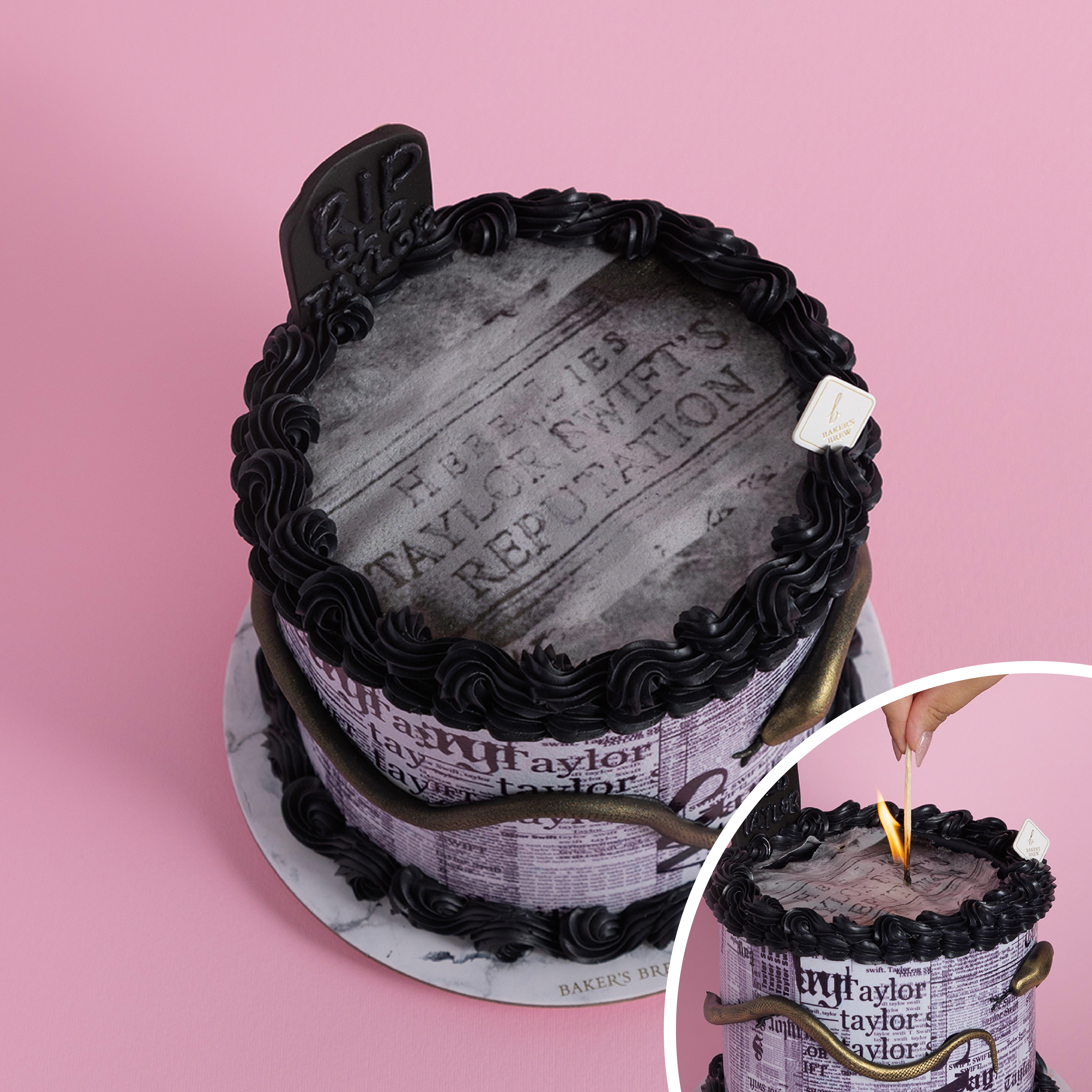 Baker's Brew | Reputation Burnaway Cake