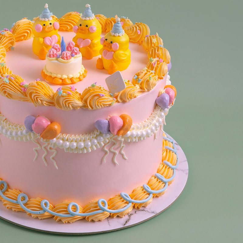 Baker's Brew | Korean Style Three Little Duckies Cake