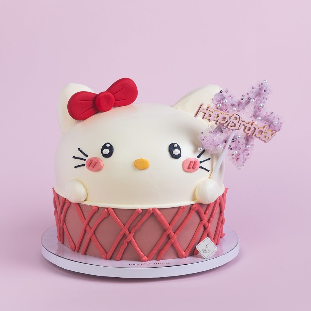 Hello Kitty Kake Bursdagskaker: Hello Kitty Kake