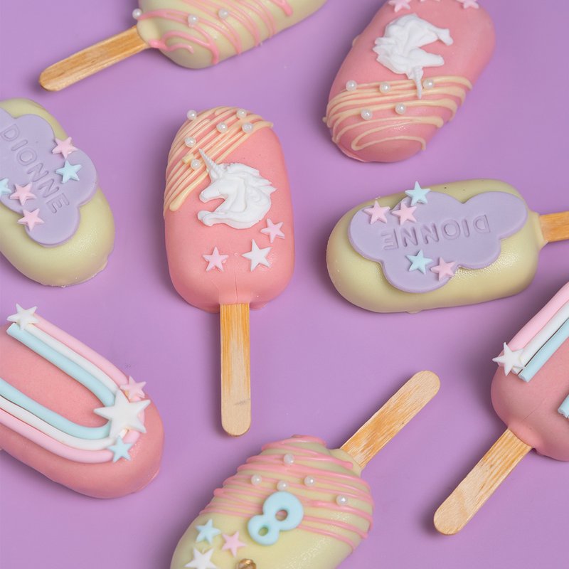 Unicorn Rainbow Cakesicles | Baker's Brew Customised Cakes