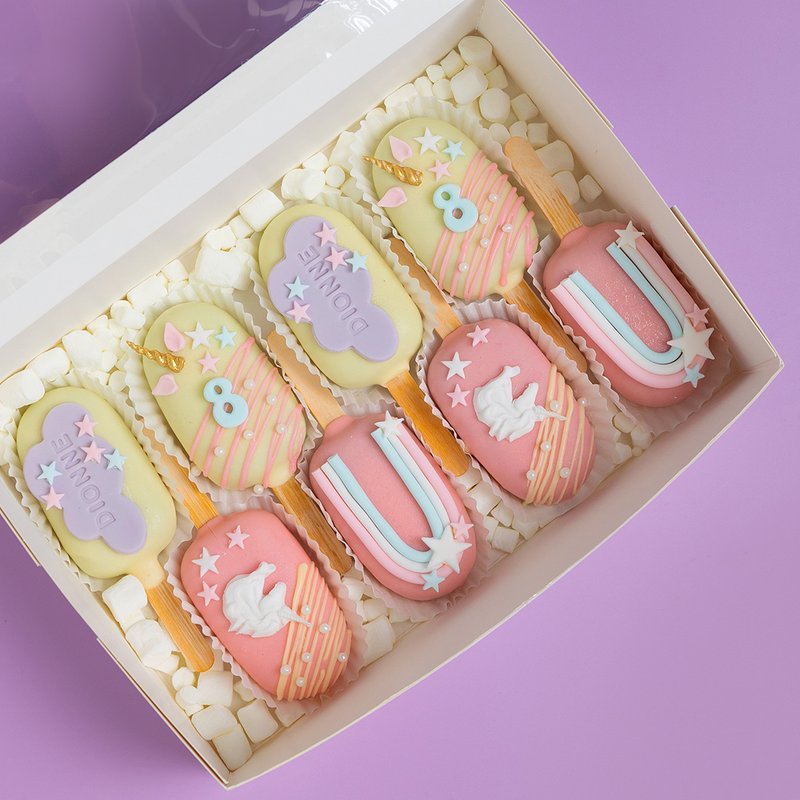Unicorn Rainbow Cakesicles | Baker's Brew Customised Cakes