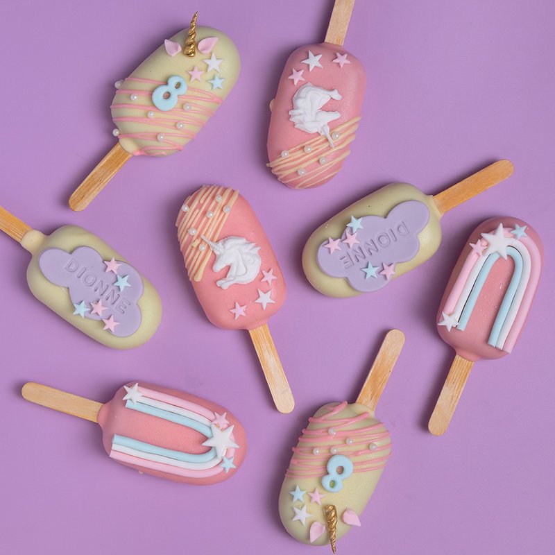 Unicorn Rainbow Cakesicles | Baker's Brew Customised Cakes