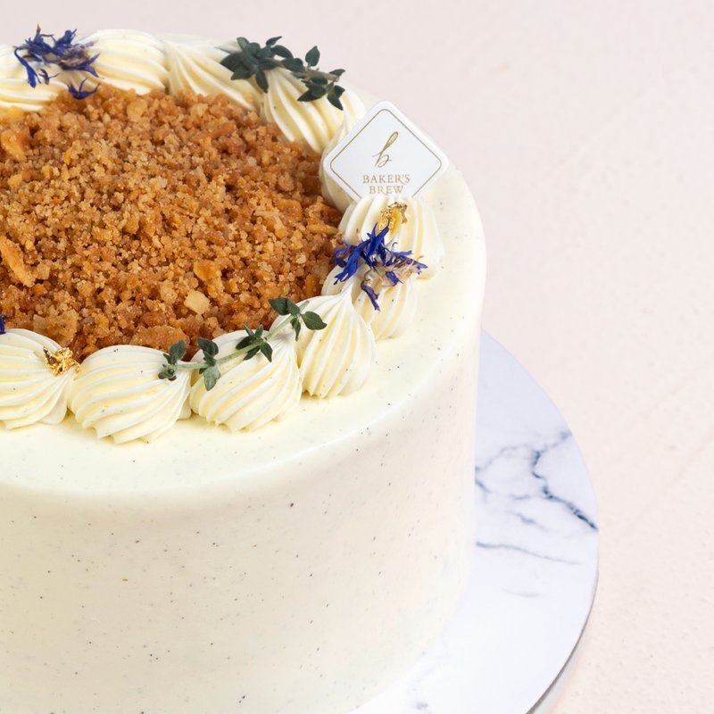 Blue Pea Salted Vanilla Cake | Baker's Brew | Online Cake Delivery ...