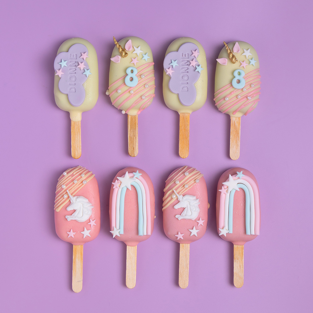 Unicorn Rainbow Cakesicles | Baker's Brew Customised Cakes