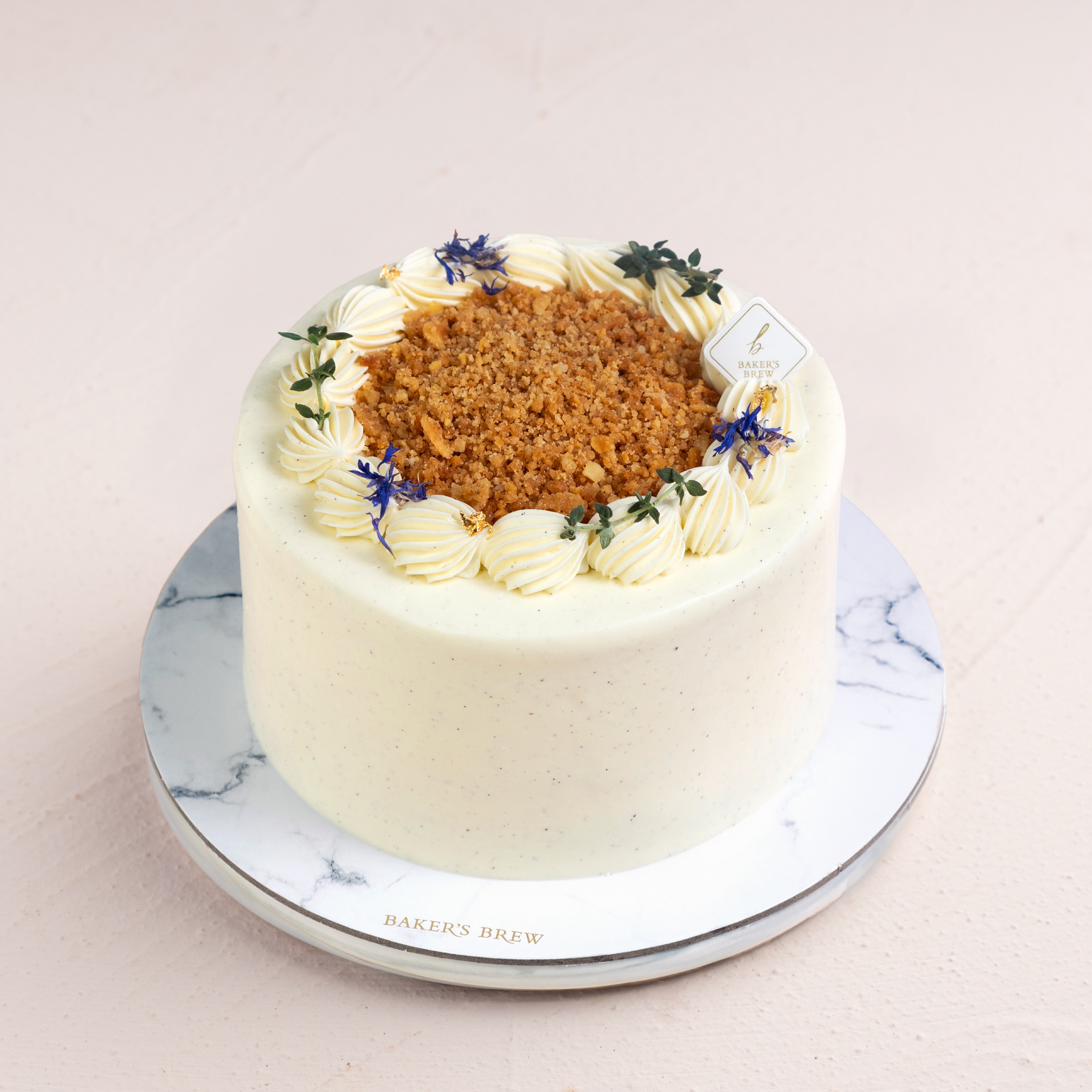 Blue Pea Salted Vanilla Cake | Baker's Brew | Online Cake Delivery ...