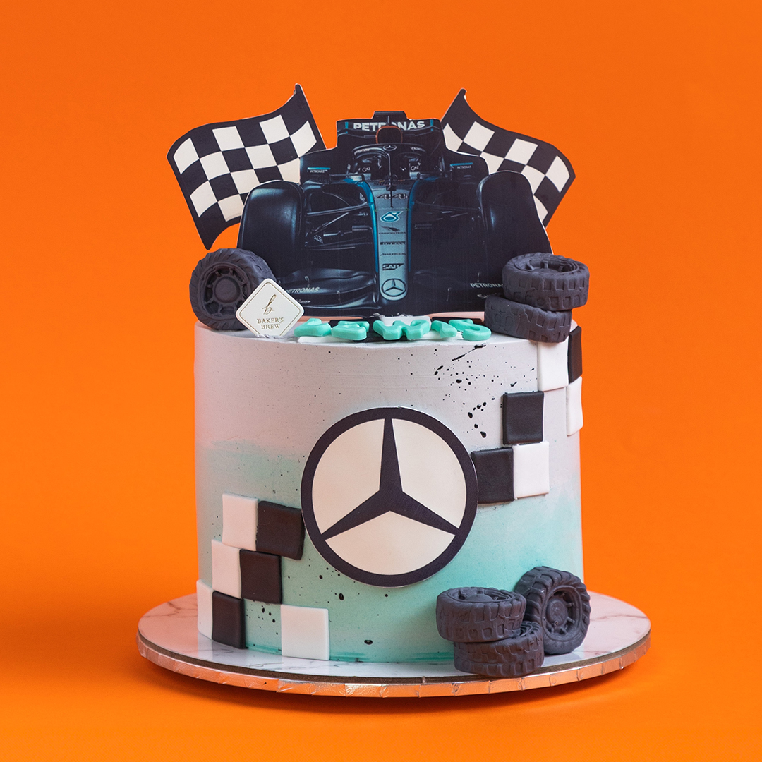 Mercedes F1 Cake | Baker's Brew Customised Cakes