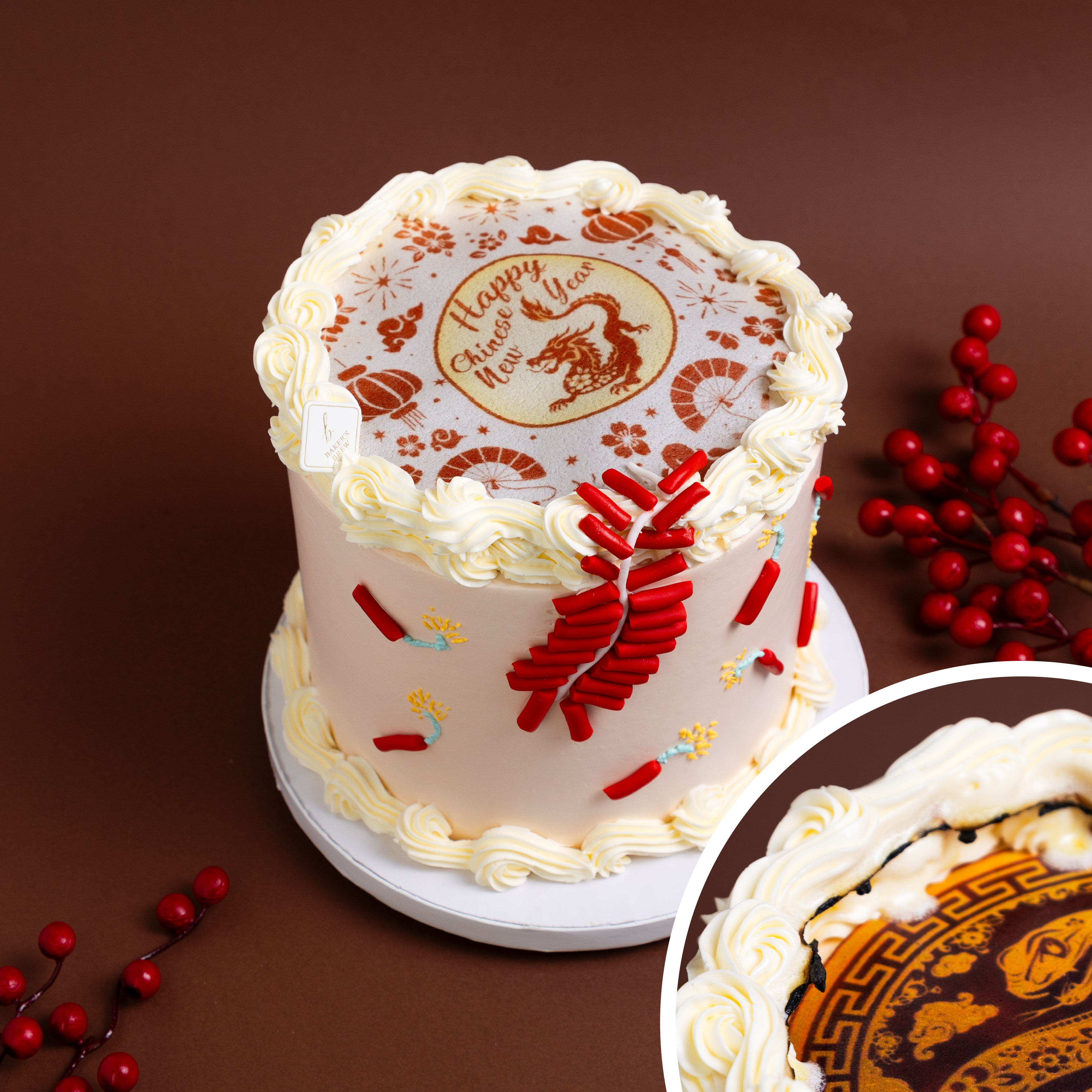 Firecracker Burnaway Cake | Baker's Brew Customised Cakes