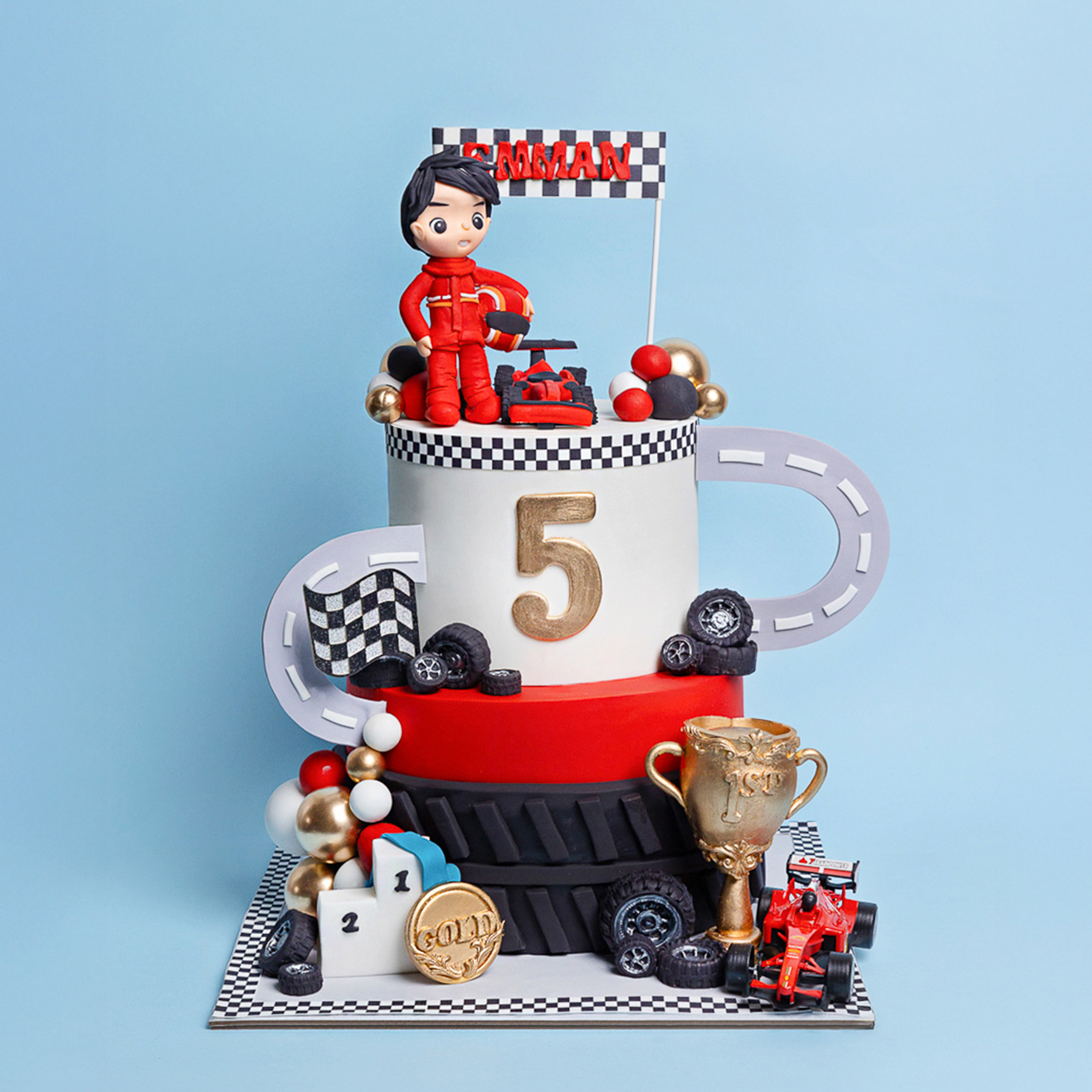 Formula One Race Kids Cake | Baker's Brew Customised Cakes