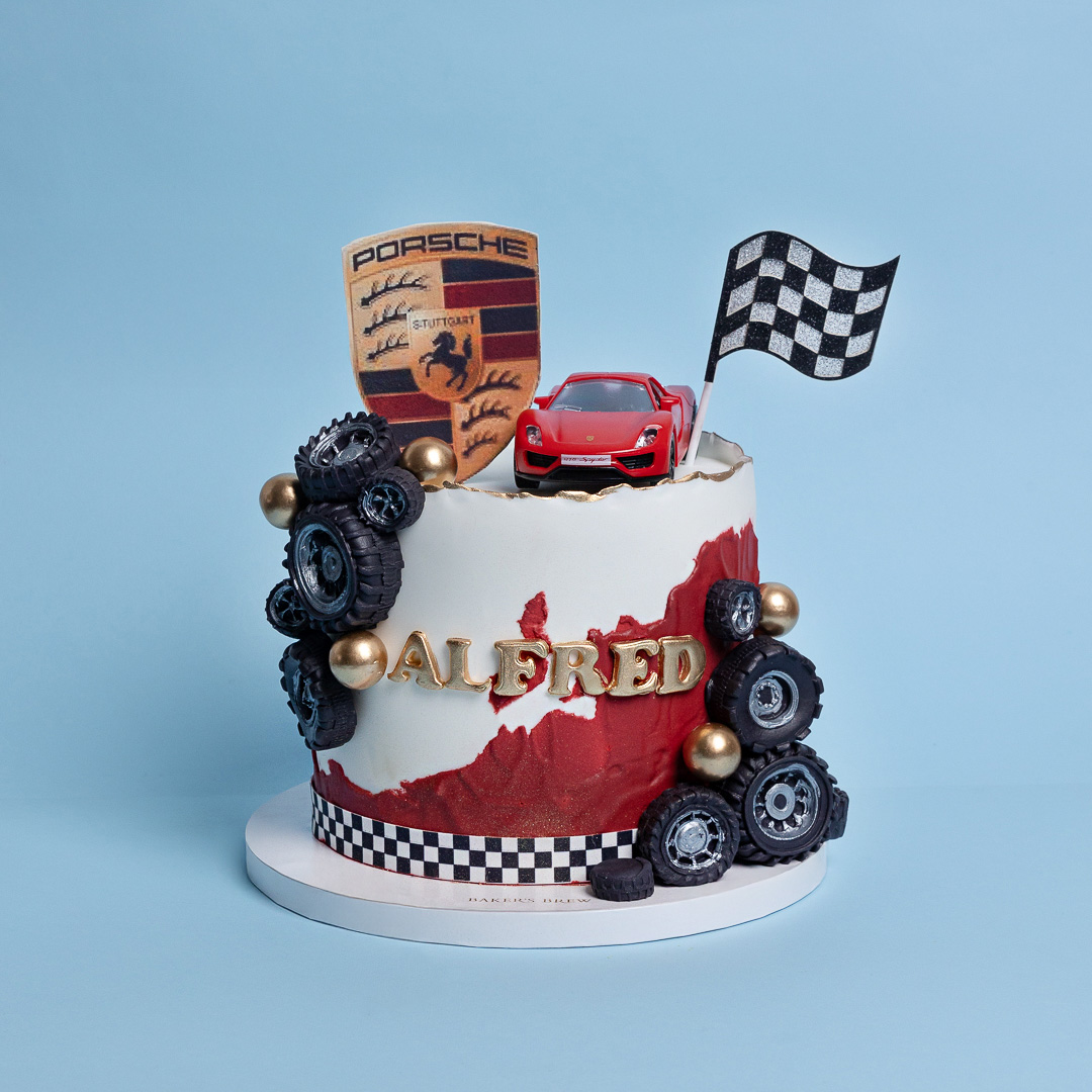 Porsche Car Cake | Baker's Brew Customised Cakes