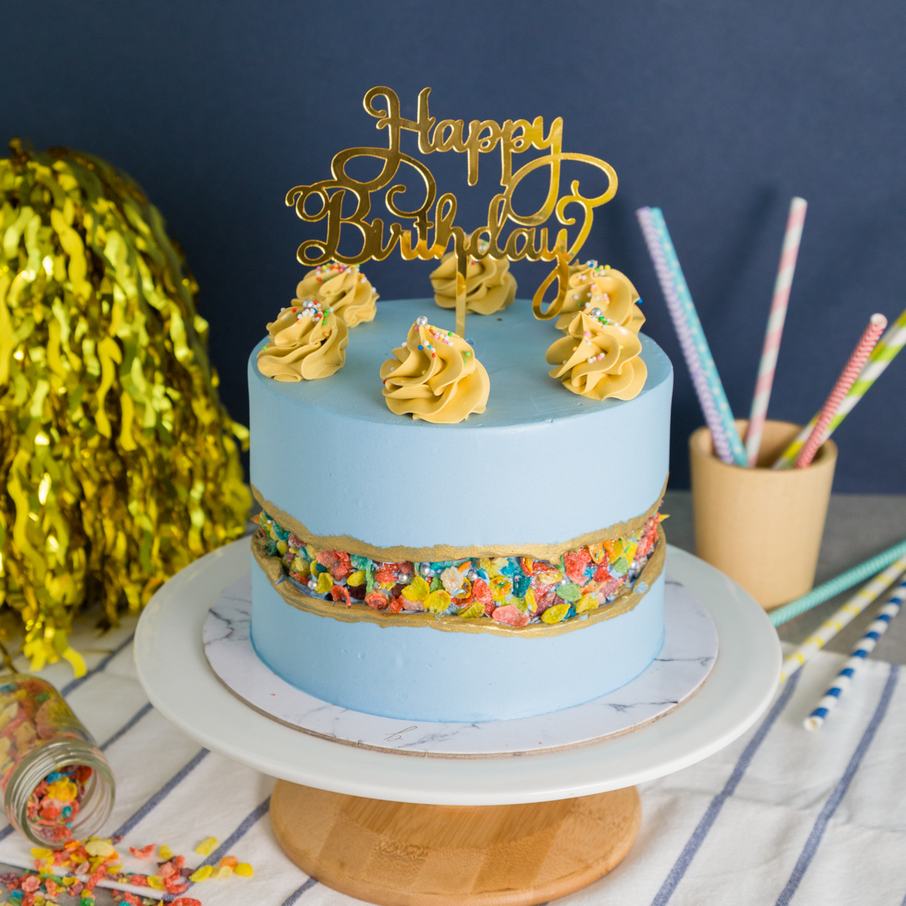 Cereal Fault Line Cake | Customised Cakes Singapore | Baker's Brew