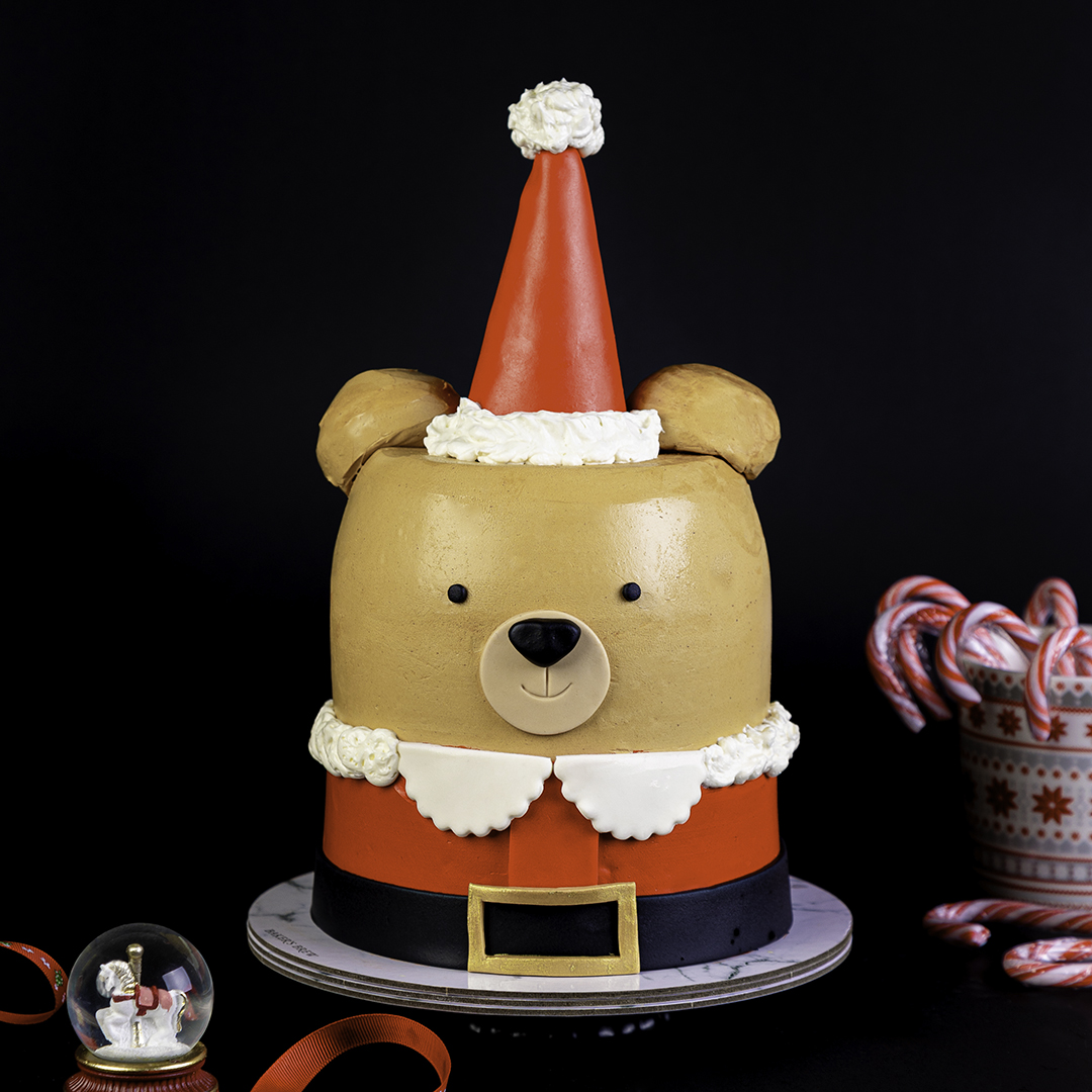 Theodore Santa Bear | Customised Cakes Singapore | Baker's Brew